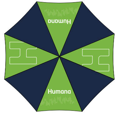 Humana: 64" Auto Open Umbrella – ADMS PROMO